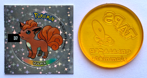 2023 TAZO POKEMON SLAMMER Sticker #037 VULPIX Kanto Pogs PERU Edition ...