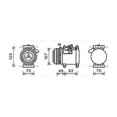 Air Con Compressor For Chevrolet Spark M300 1.0 AVA AC 94558244 ...