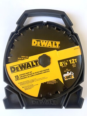 DeWALT DW812DADO - 15 Piece Stacked DADO Set 8" with 12 Teeth (Brand ...