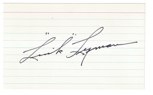 RARE NFL HOF College HOF Link Lyman signed index card Chicago Bears ...