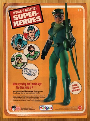 2009 DC World's Greatest Superheroes Figures Print Ad/Poster Mego Green ...