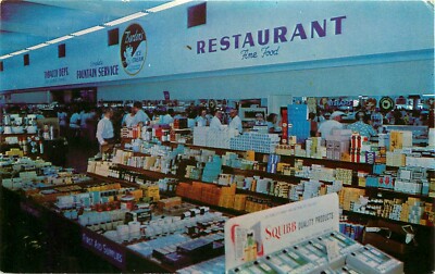 RESTAURANT IN SHELL'S SUPER STORE, MIAMI, FLORIDA, VINTAGE POSTCARD | eBay