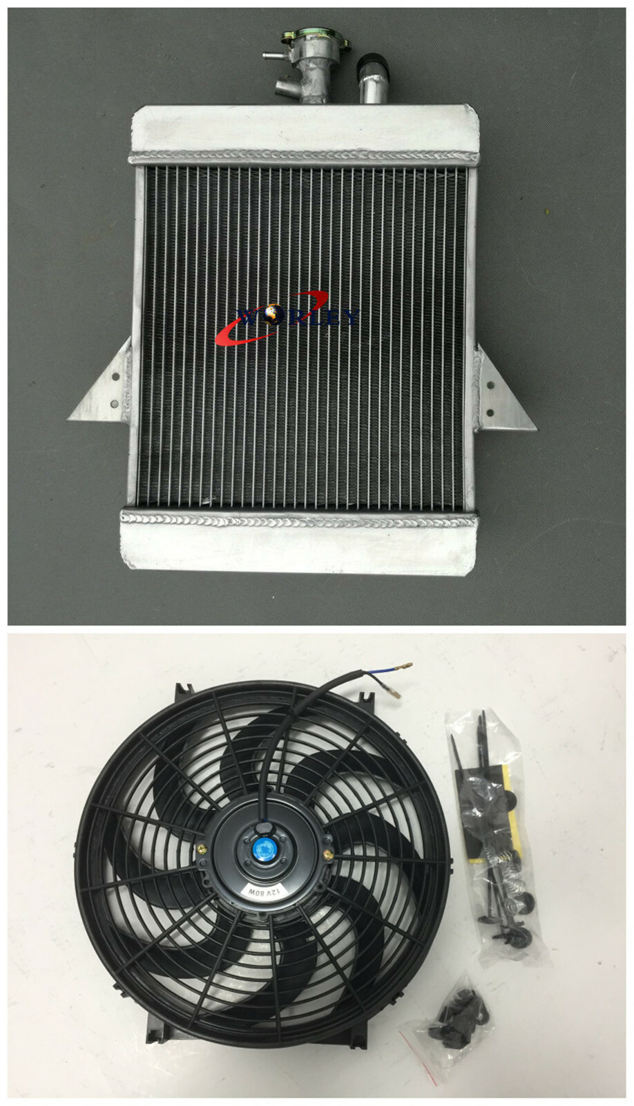 Aluminum Radiator&FAN For Triumph GT6 MT 3Core 1966-1973 66 67 68 69 70 ...