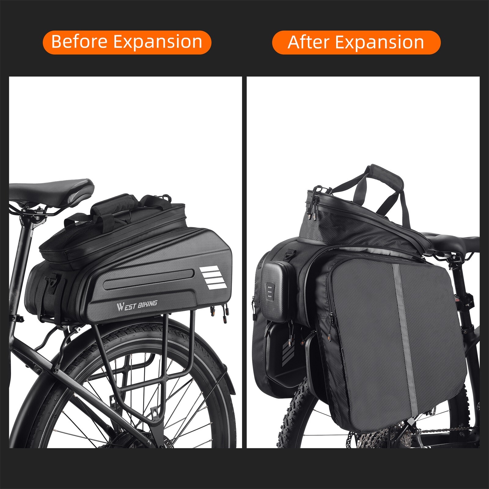 Electric Bicycle Battery Storage Bag Expandable E-bike Battery Storage ...