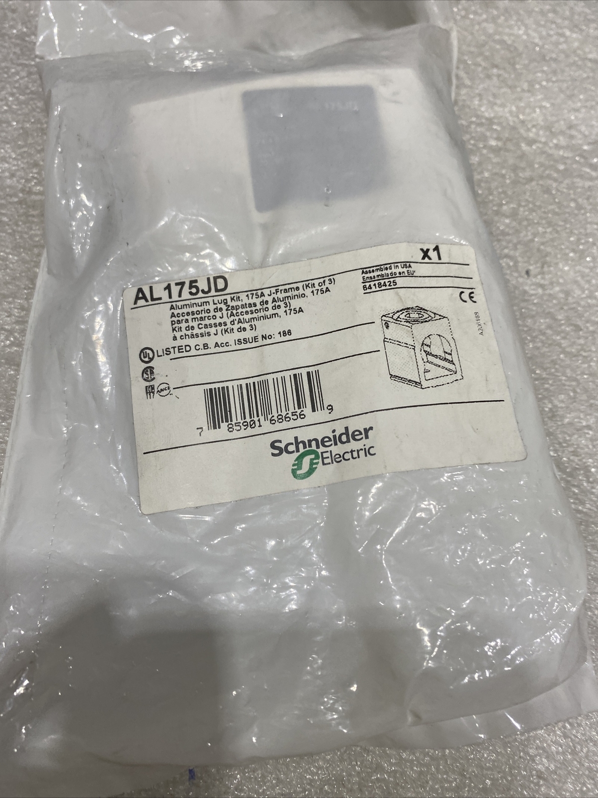 AL175JD SQD ALUMINUM LUG KIT 175AMP NEW | eBay