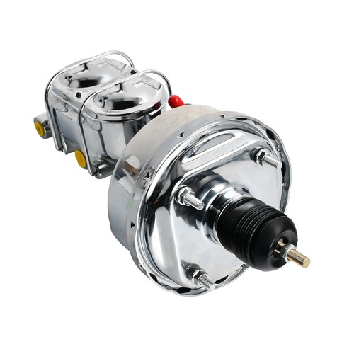 "7"" Chrome Street Hot Rod Custom Power Brake Booster & Master Cylinder ...