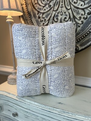 GreenRow Cotton Printed TWIN/FULL 86”x86” Cottage Core Quilt Maris NWOT ...