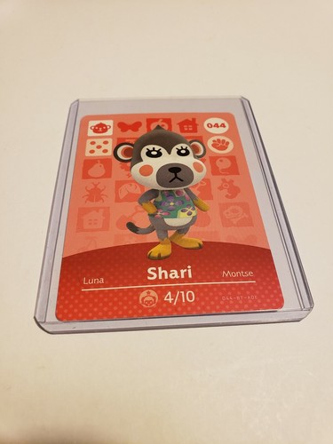 Shari # 044 Animal Crossing Amiibo Card Series 1 AUTHENTIC NEW NEVER ...