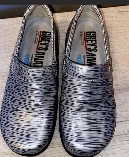 Greys Anatomy Softwalk Shoes clogs Metallic Nursing Work Clog Womens 6 ...