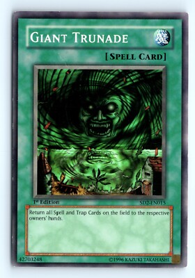 Yu-Gi-Uh Giant Trunade #SD2-EN015 Structure Deck: Zombie Madness tcg LP ...