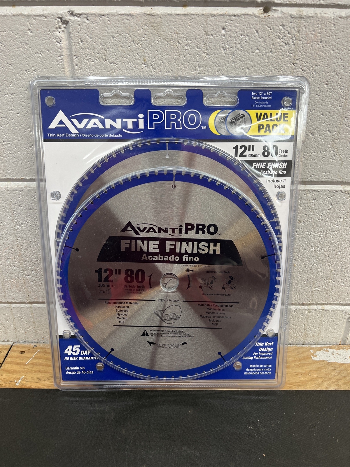 AVANTI PRO 12 in. x 80-Tooth Fine Finish Circular Saw Blade (2-Pack ...