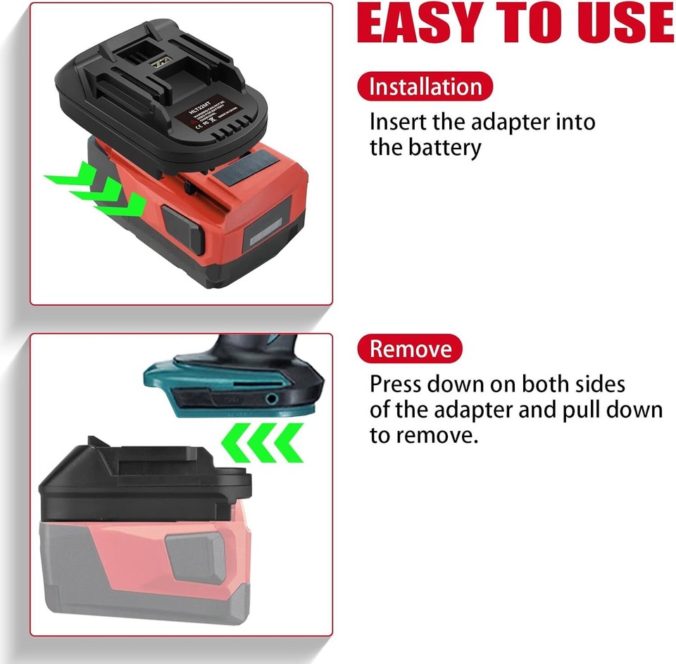 Adapter for Hilti 22V B22 Battery Convert to for Makita 18V Cordless ...