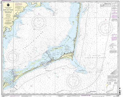 NOAA Chart Cape Hatteras-Wimble Shoals to Ocracoke Inlet 41st Edition ...