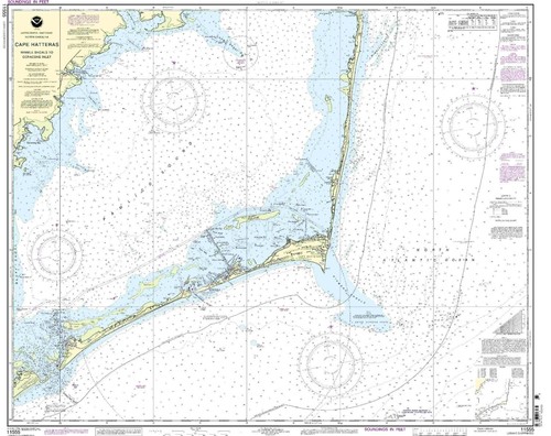 NOAA Chart Cape Hatteras-Wimble Shoals to Ocracoke Inlet 41st Edition ...