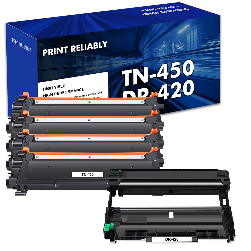 TN450 Toner Cartridge DR420 Drum for Brother HL-2270DW HL-2240 MFC ...