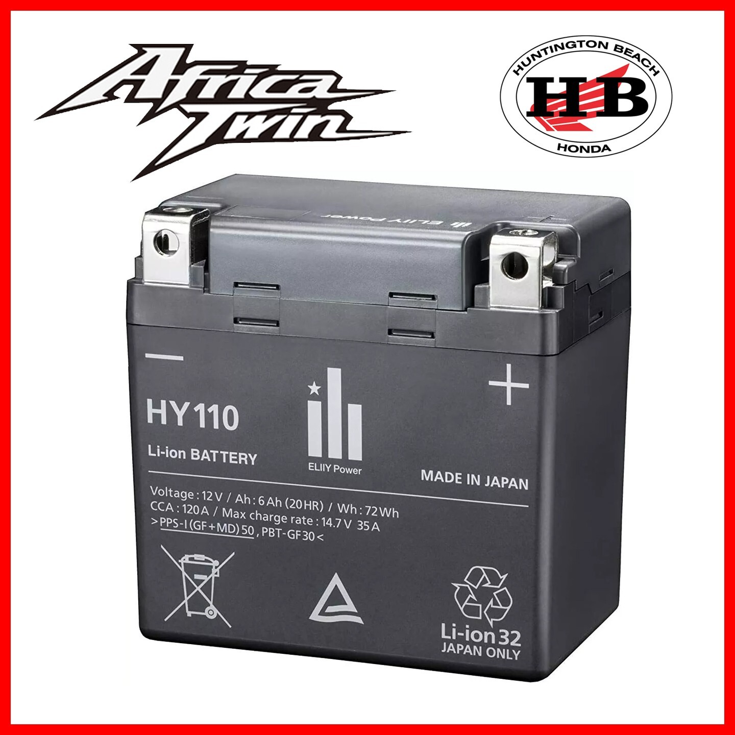 HONDA OEM BATTERY (HY110) (ELIIY POWER) CRF1100 18-22 AFRICA TWIN 31500 ...