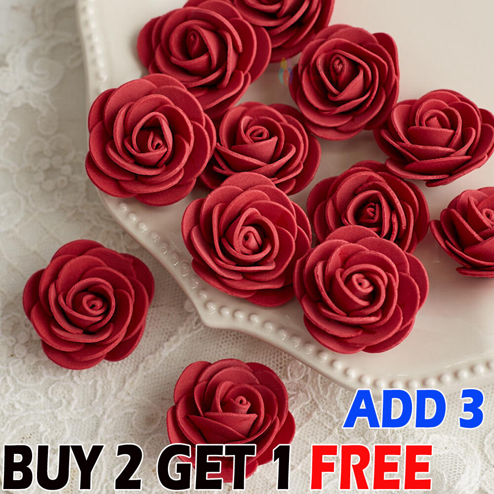 500 Foam Mini Roses WHOLESALE Heads Buds Small Flowers Wedding Home ...