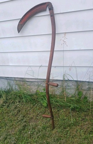 Antique Primitive Farm Scythe - Grim Reaper - Farmhouse Decor 56" Long ...