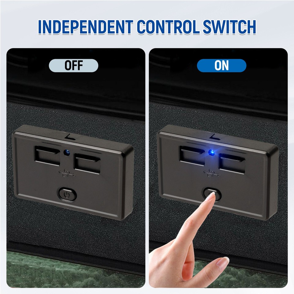 RV USB Outlet Dual USB A Type C Ports Charging Socket Panel for 12V-24V ...