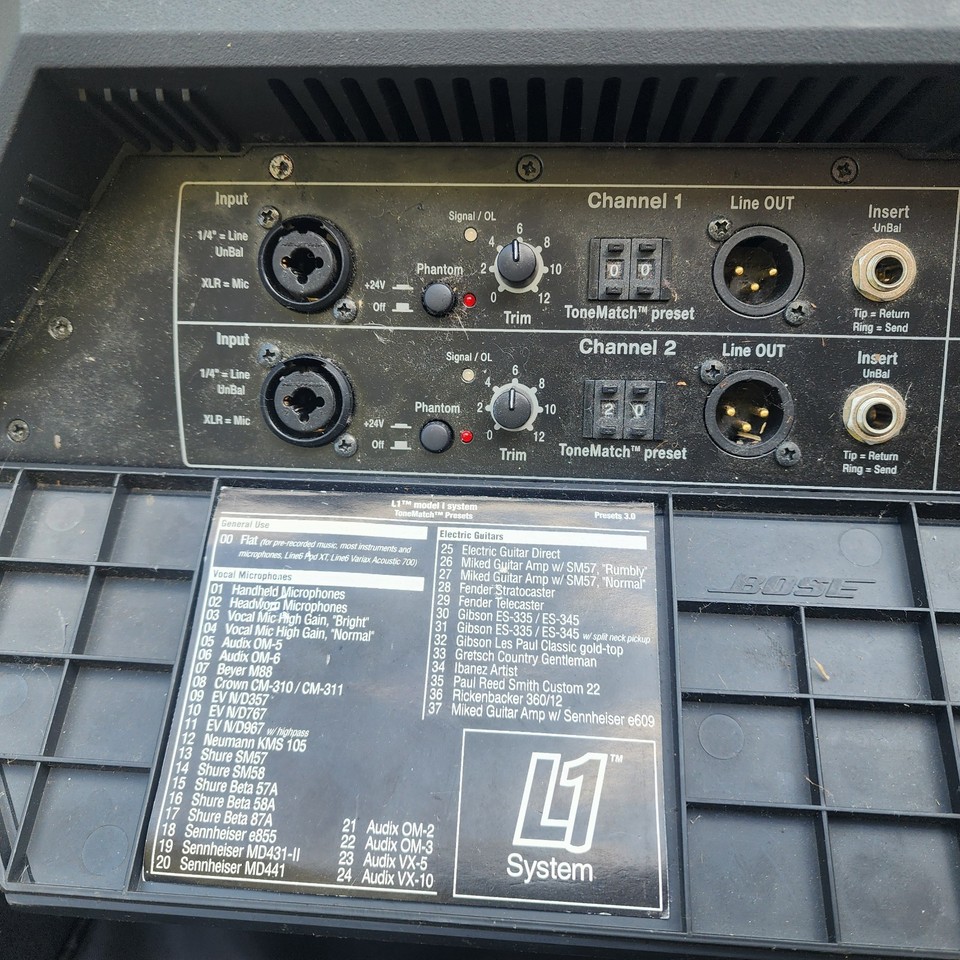 BOSE L1 MODEL I CYLINDRICAL RADIATOR LOUD SPEAKER 250W MAX WITH BASE ...