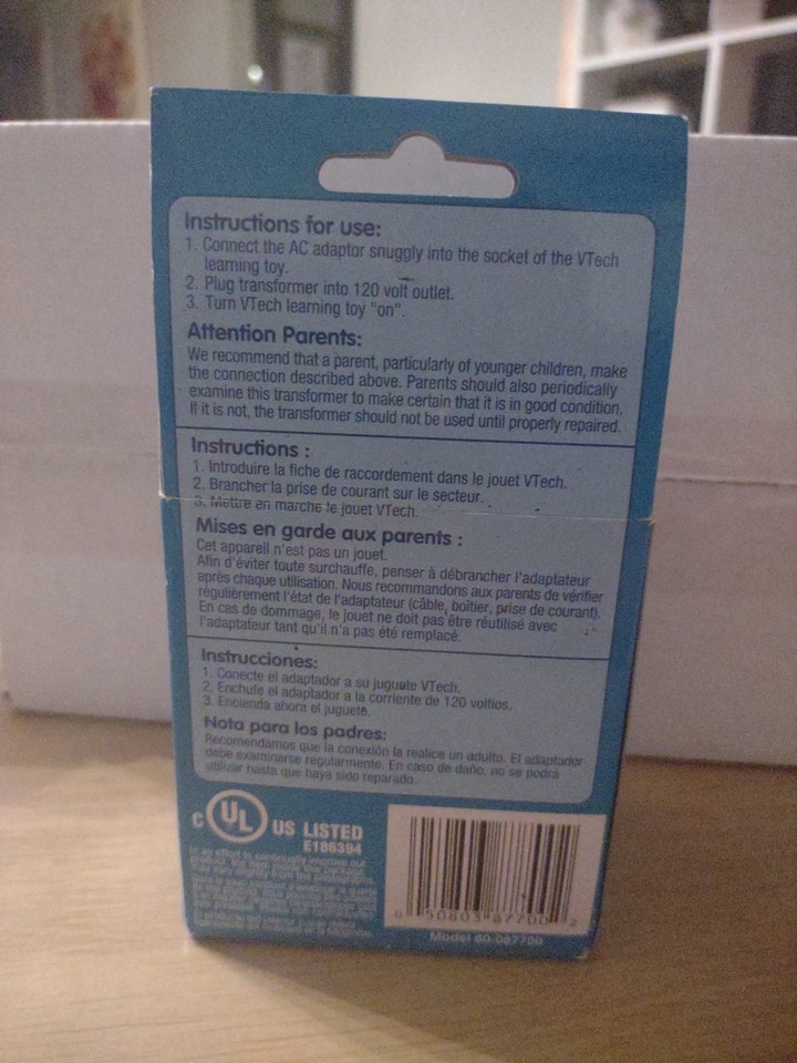 VTech InnoTab 3/3s AC/DC Adapter 7.5V Power Supply Charger PSU for Kids ...