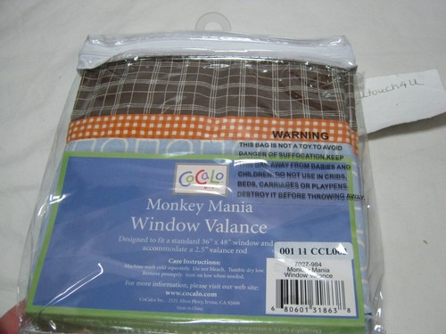 2 pcs Cocalo Baby Monkey Mania Window Valance & Diaper Stacker - NEW | eBay