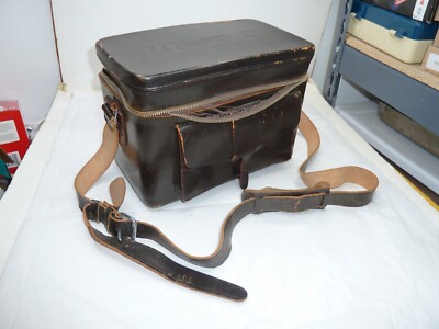 VTG 1950s Nikon F Camera Brown Leather Compartment Case Bag | eBay