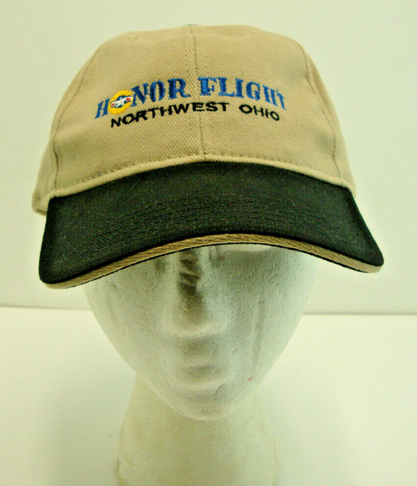 Honor Flight Northwest Ohio Tan Baseball Hat Cap Adju… - Gem