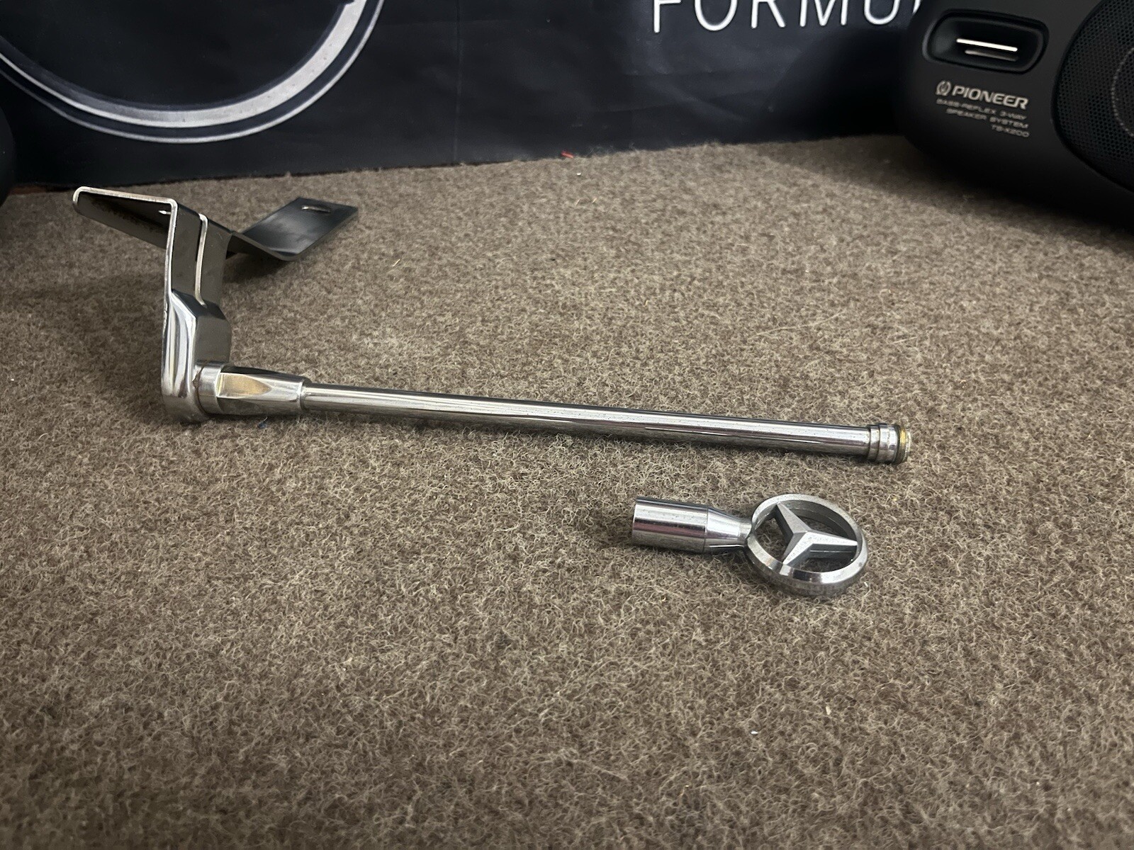 Original Mercedes-Benz W202 W210 W140 Flag Pole Parking Chrome Front ...