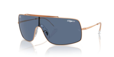 NEW RAY BAN SUNGLASSES RB3897 WINGS III 9202/80 ROSE GOLD/DARK BLUE ...