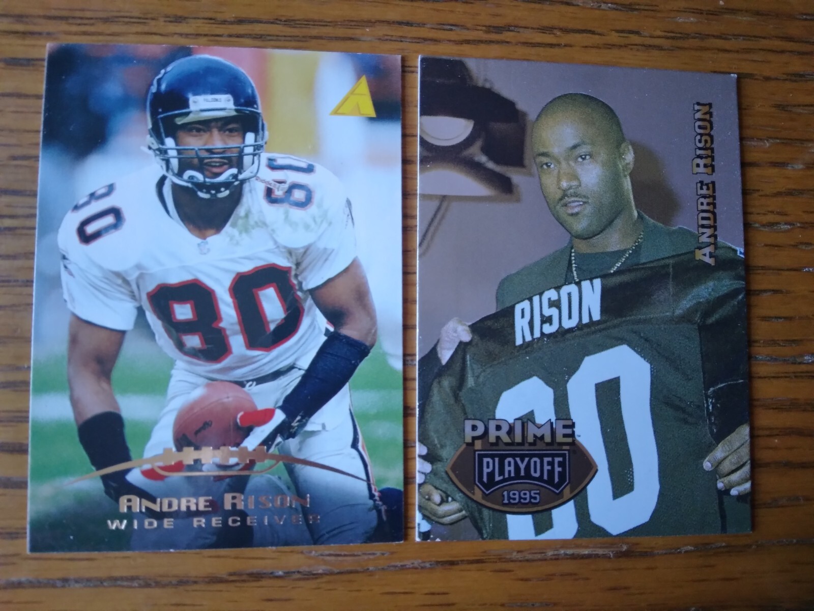 Andre Rison football cards, 1995 Pinnacle #95 Browns, 1995 Prime ...