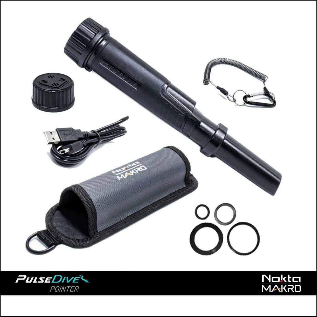 PULSE DIVE PINPOINTER DETECTOR SUBACQUEO NOKTA MAKRO METAL NERO BLACK ...