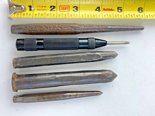 Shop Cleanout ~ Lot of 5 ~ Nail Set Center Punch Pin Driver Punches ...