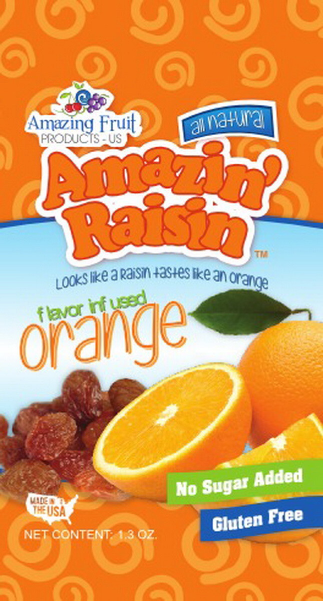 Amazin Raisin Flavor Infused Orange Raisins 1.3 oz (PACK OF 250) | eBay
