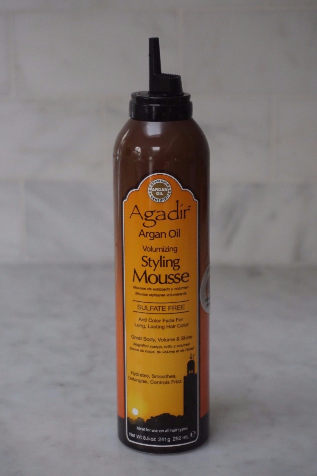 8.5 oz. Agadir Argan Oil Volumizing Styling Mousse. Sulfate Free. 252ml. NEW. | eBay