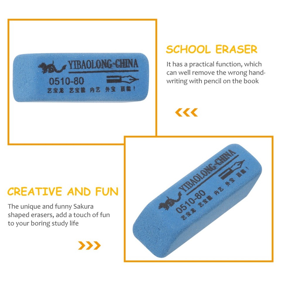 8 Pcs Dust Catcher Eraser Pencil Erasers for School Lovely Rubber Scrub ...