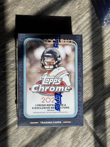 2024 TOPPS CHROME FOOTBALL BLASTER BOX 28 CARDS SEALED JAYDEN CALEB BO ...