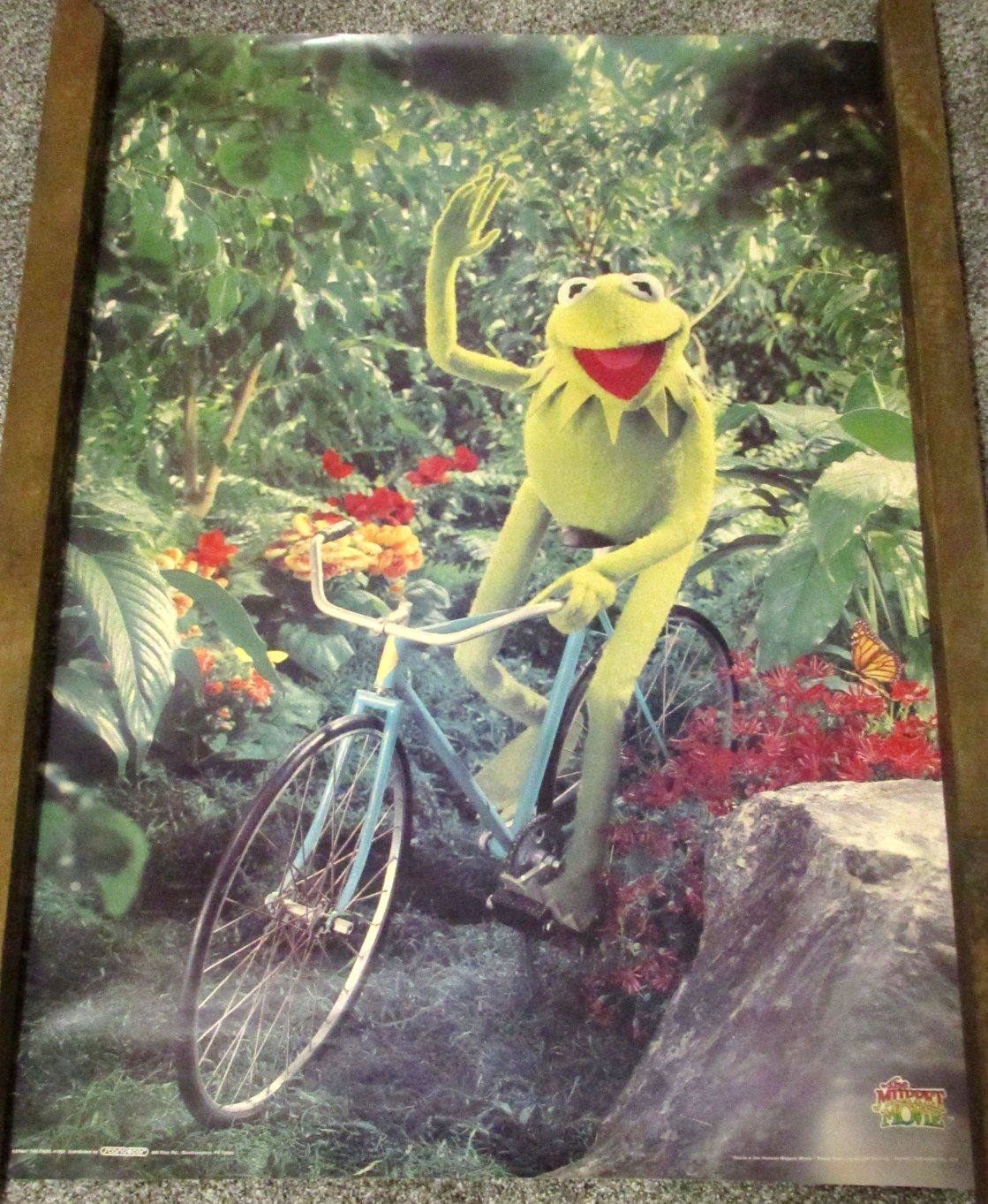 The Muppet Movie Kermit The Frog on a Bicycle Original Poster 1979 37.5 ...