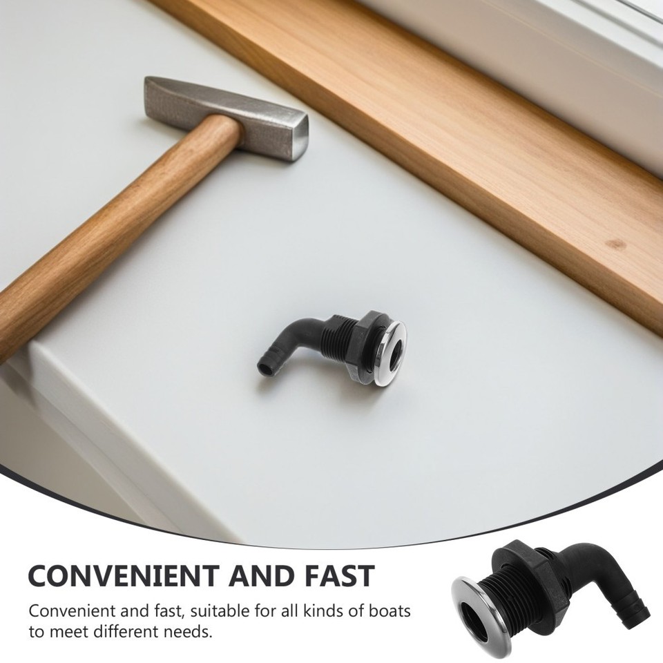 Elbow Thru-hull Scupper Deck Drain Connector Boat Plug Accessories ...