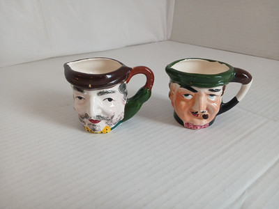 Set of to vintage Unknown Maker. Toby Style Mug and creamer set. | eBay