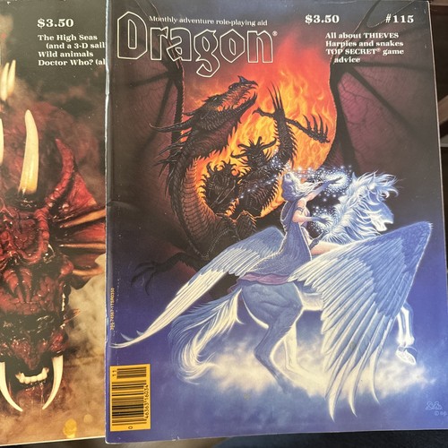LOT Of 3 DRAGON MAGAZINES: 115, 116, 117 Dungeons and Dragons Marvel | eBay
