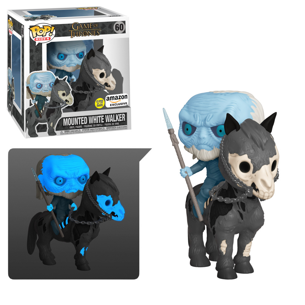 Funko Pop! Rides: Game of Thrones - Mounted White Walker (Glow in the ...