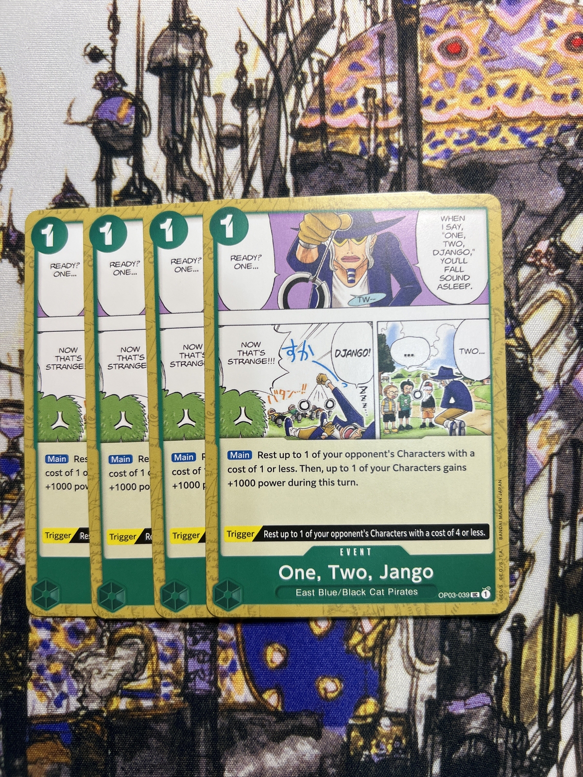 One Piece TCG One, Two, Jango OP03-039 UC Play Set (x4 Cards) | eBay ...