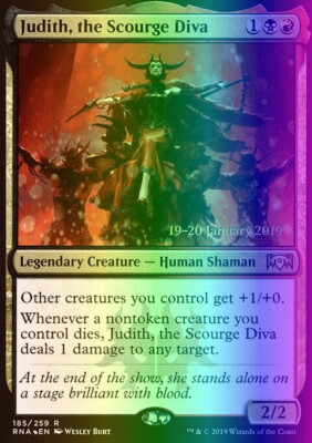 MTG Judith, the Scourge Diva (185s/81) Ravnica Allegiance Promos LP ...