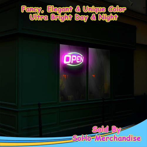 Large LED Neon Open Sign 32" Light Bright for Restaurant Bar Store Shop ...