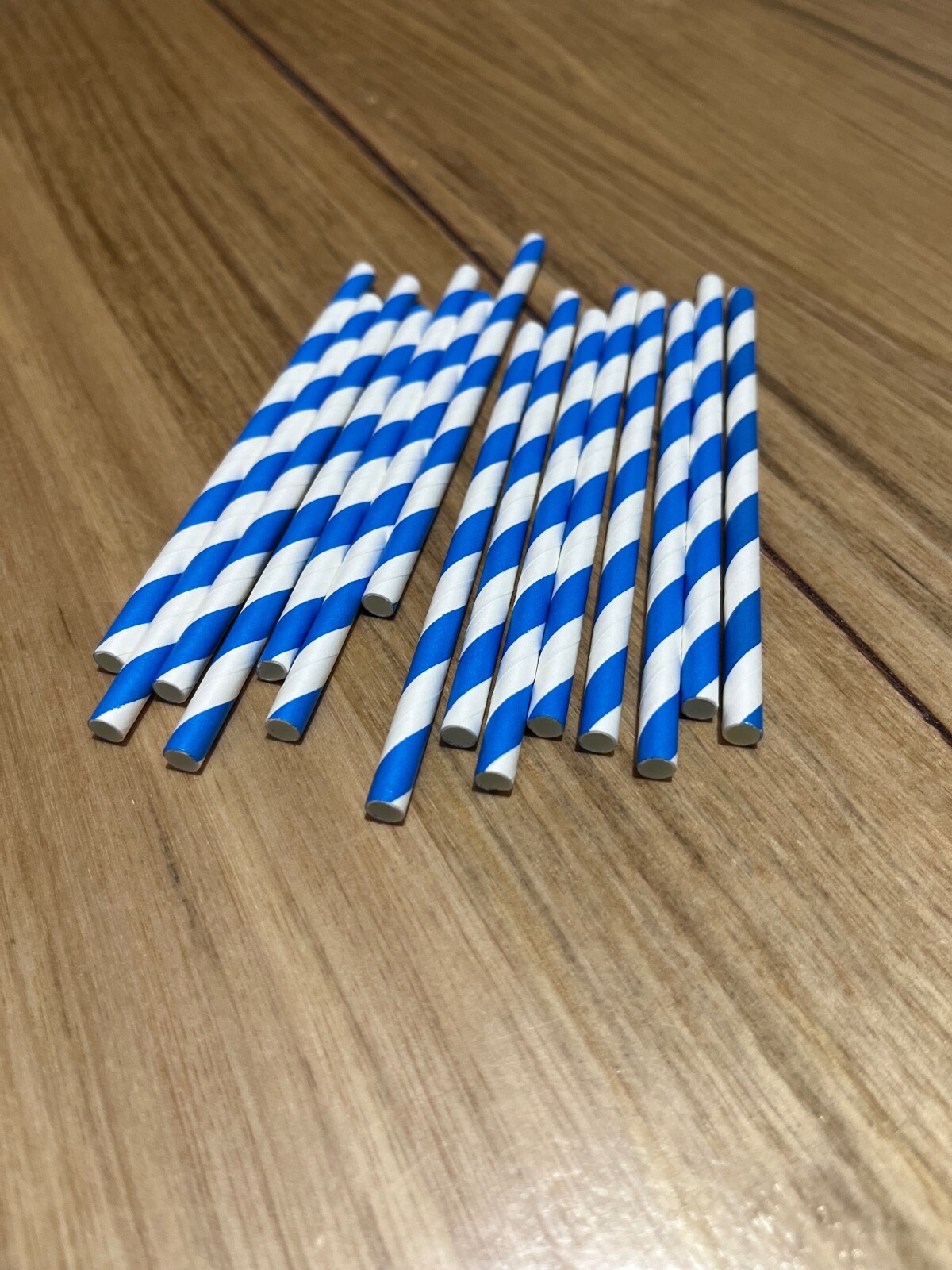 Cocktail paper straws Blue and White stripe compostable eco friendly | eBay