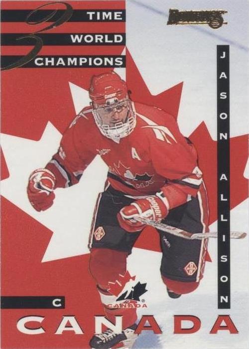 1995-96 Donruss - Canadian World Junior Team Jason Allison #12 for sale ...