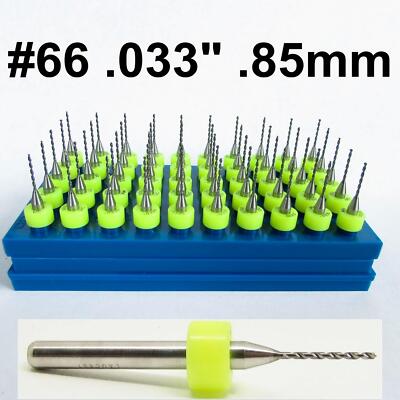 .033" .85mm #66 Drill Bits Solid Carbide FIFTY Pieces - 1/8" Shanks | eBay