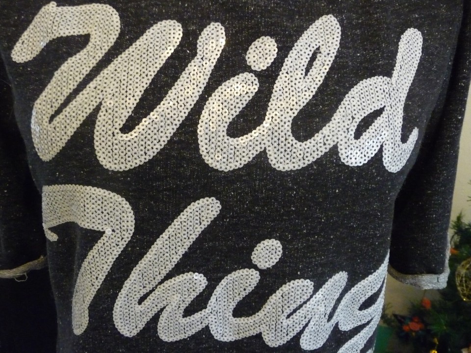 George grey and white sequin Wild Thing top size 16 | eBay