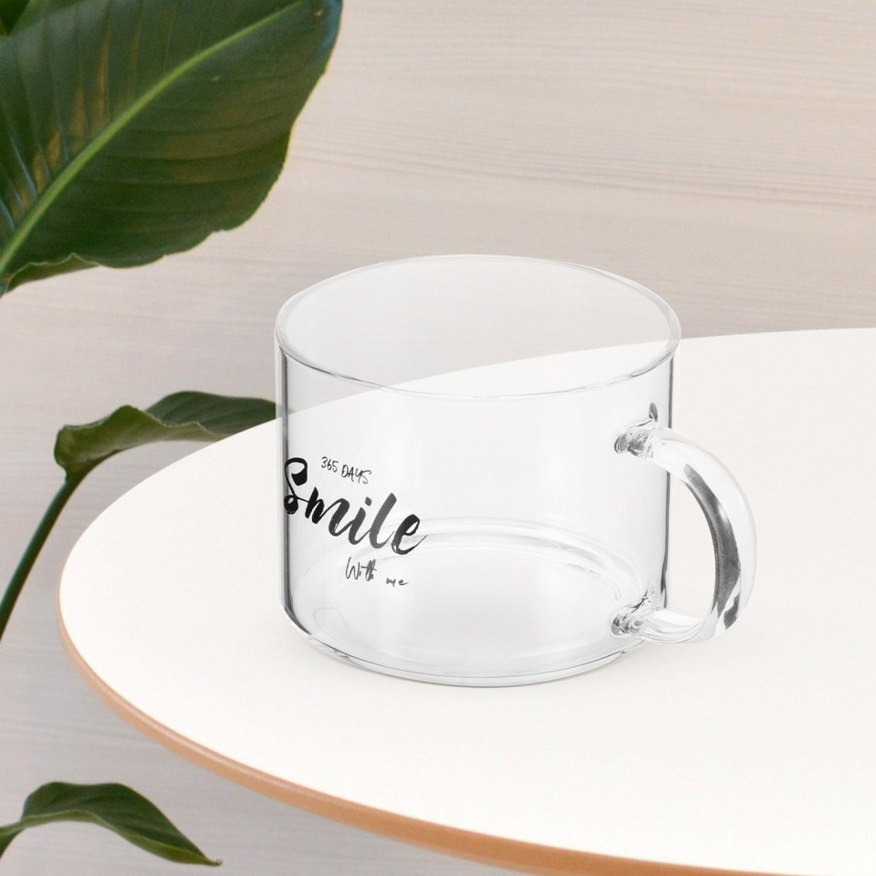Letter Glass Mug Cup Coffee Glass Mug Office Glass Tea Cup Glass ...